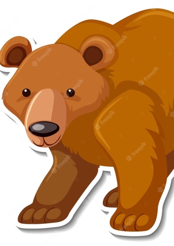 Grizzly Bear Fan Casting for North American Animals (cartoon version ...