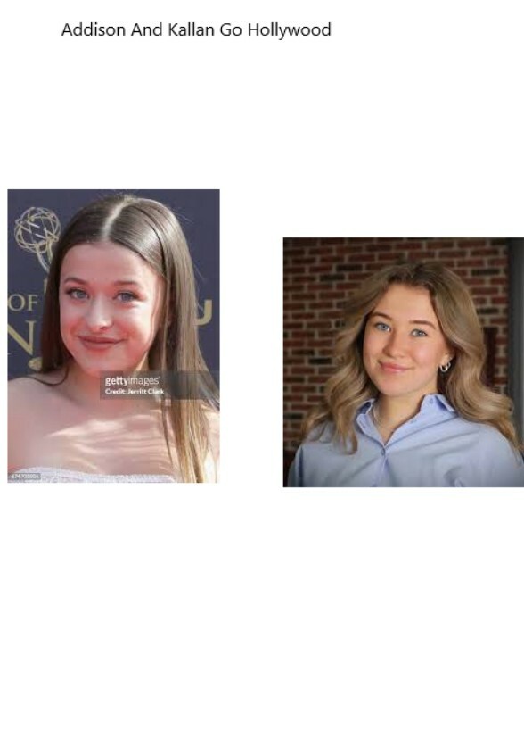 Addison And Kallan Go Hollywood Fan Casting on myCast