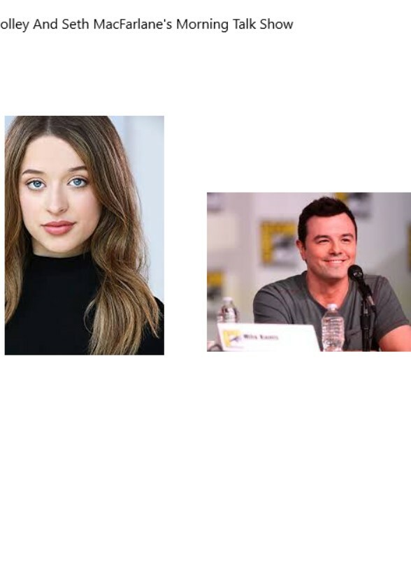 Addison Holley And Seth MacFarlane's Morning Talk Show Fan Casting on myCast