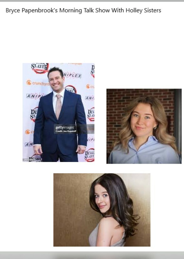 Bryce Papenbrook's Morning Talk Show With Holley Sisters Fan Casting on ...