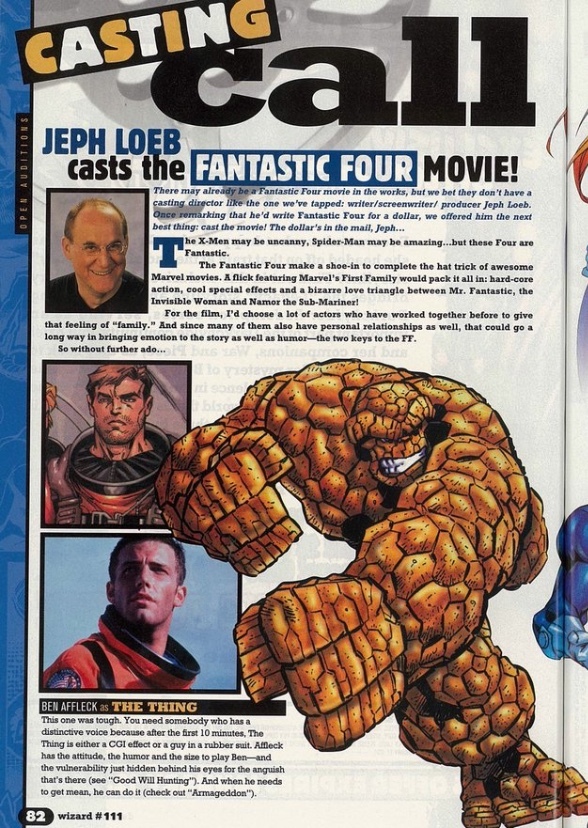 Casting Call: Jeph Loeb’s Fantastic Four Fan Casting on myCast