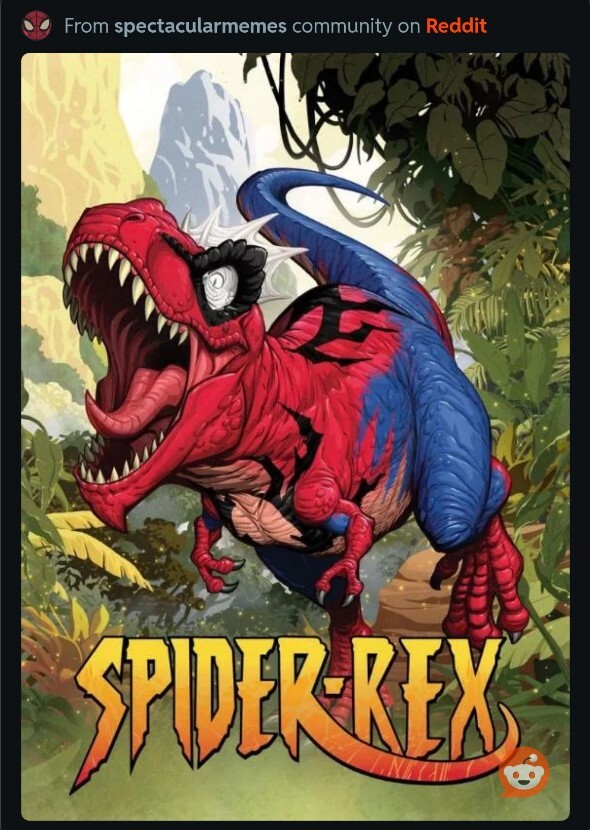 Dwayne Johnson as Spidey Trex animation style beyond the spider verse ...