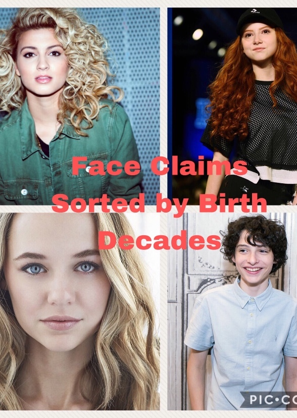 Face Claims Sorted by Birth Decades Fan Casting on myCast