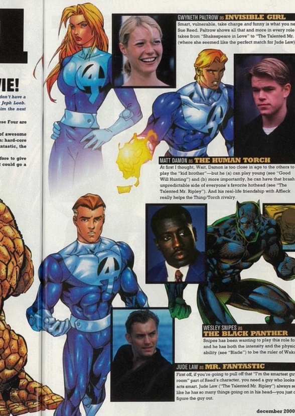 Jeph Loeb's FANTASTIC FOUR! Fan Casting on myCast
