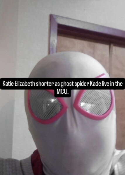 Katie Elizabeth shorter as ghost spider Kade live in the MCU Earth 34 ...