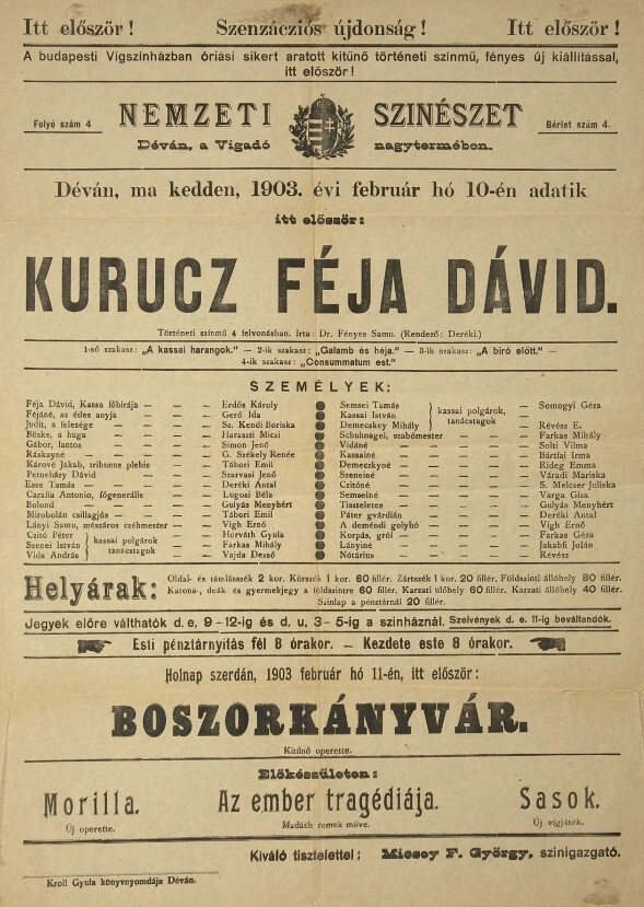 Kuruz Feja David (1903) Fan Casting on myCast