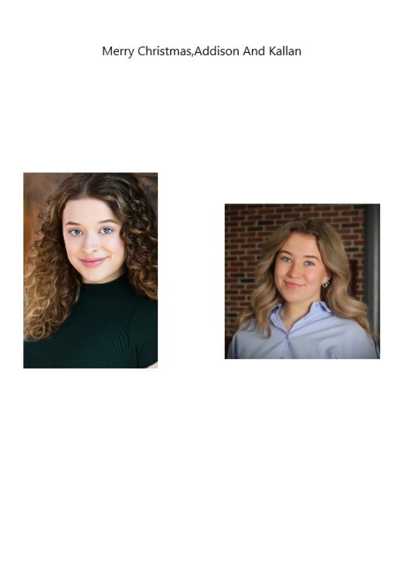 Merry Christmas,Addison And Kallan Fan Casting on myCast