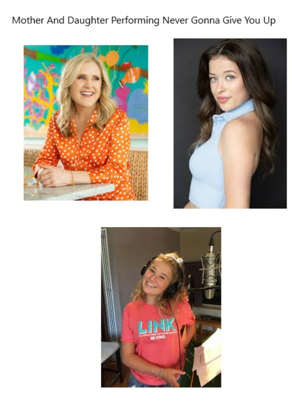 Mother And Daughter Performing Never Gonna Give You Up By Rick Astley Fan Casting on myCast