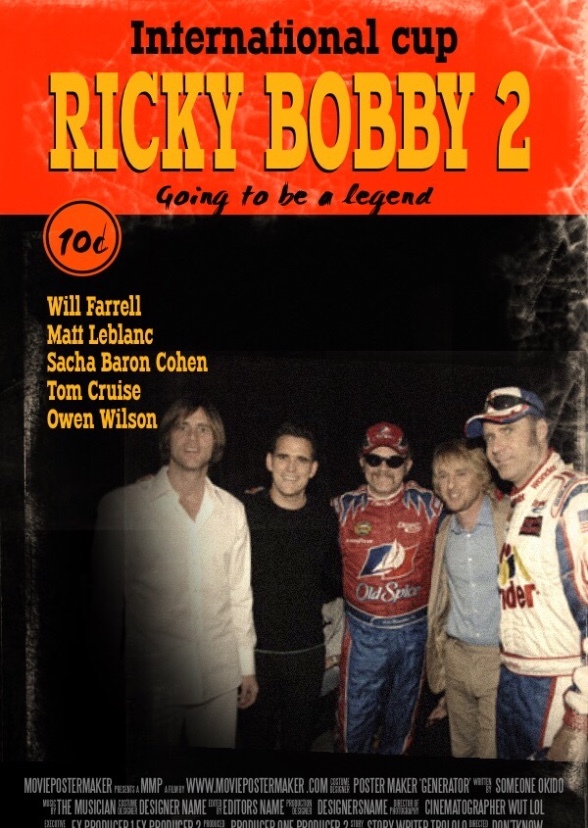 Ricky Bobby: Intercontinental World Grand Prix series Fan Casting on myCast