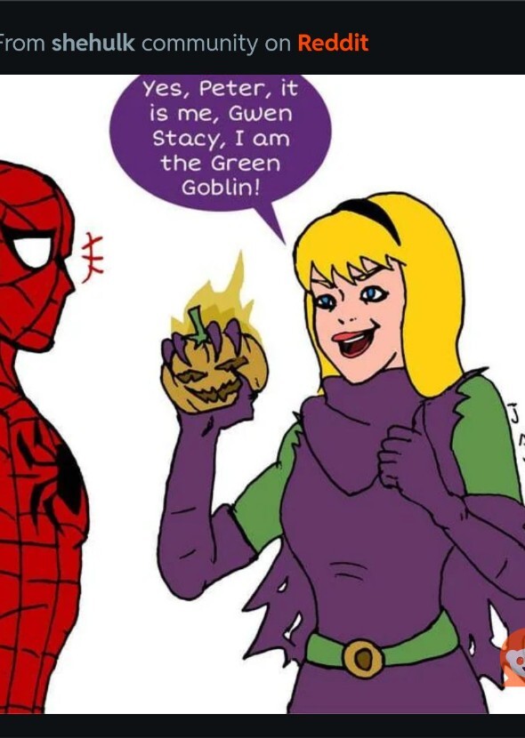 Sabrina chapter as green goblin stacy animation style beyond the spider ...