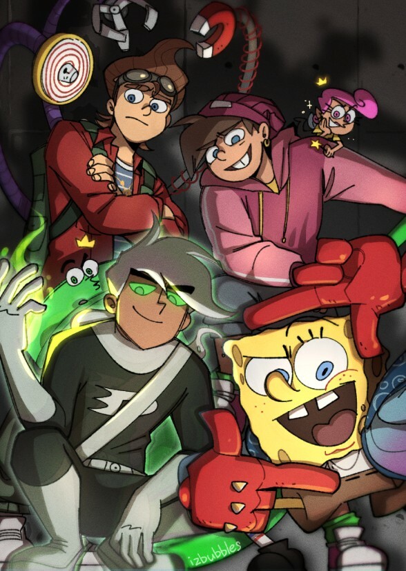 Timmy Turner Og Danny Phantom SpongeBob Timmy Turner Danny Phantom And
