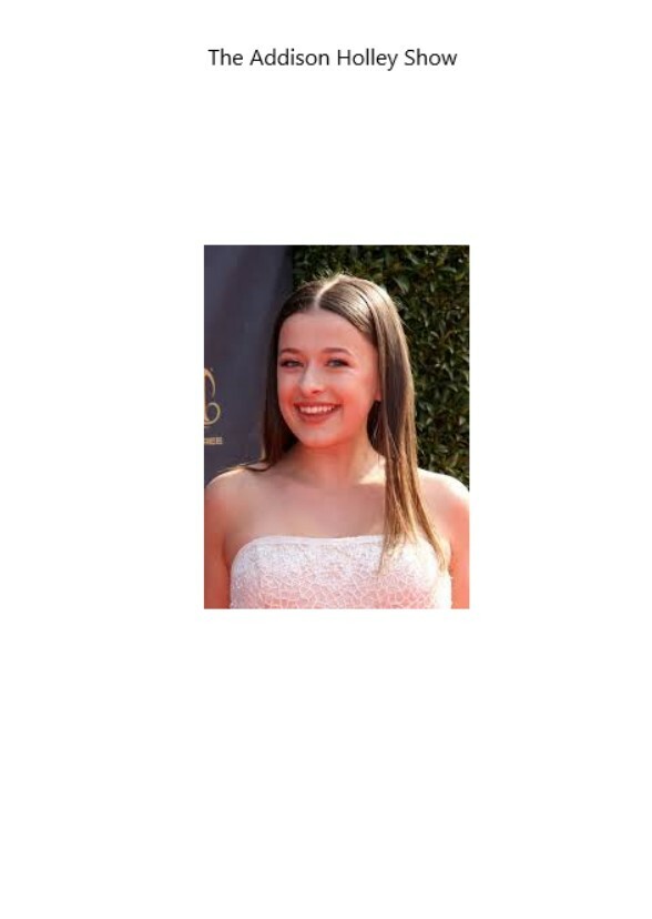 The Addison Holley Show:Series 5,Episode 4 Fan Casting on myCast