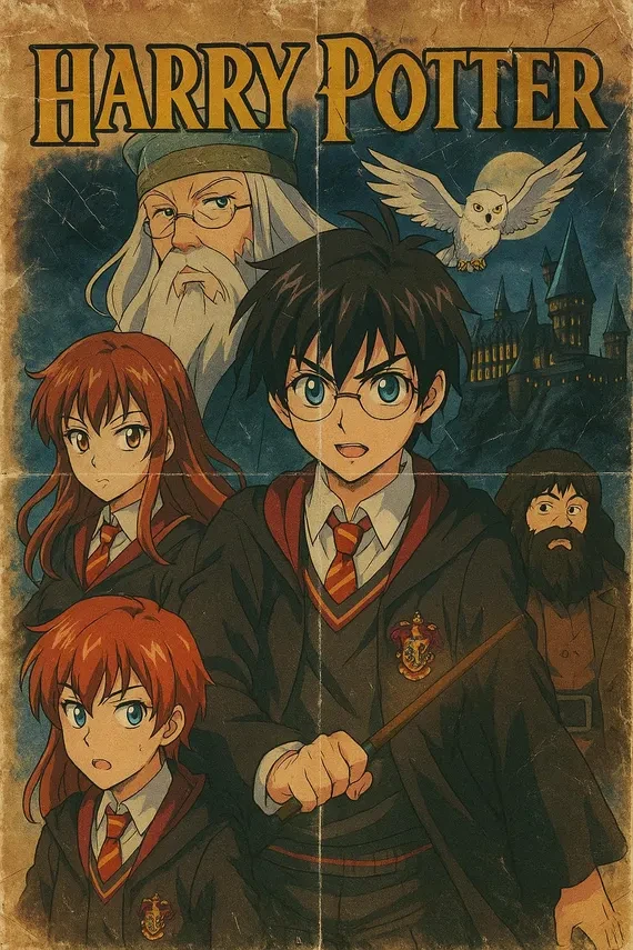 Harry Potter (Anime Series) Season 1: Philosopher's Stone Fan Cast ...