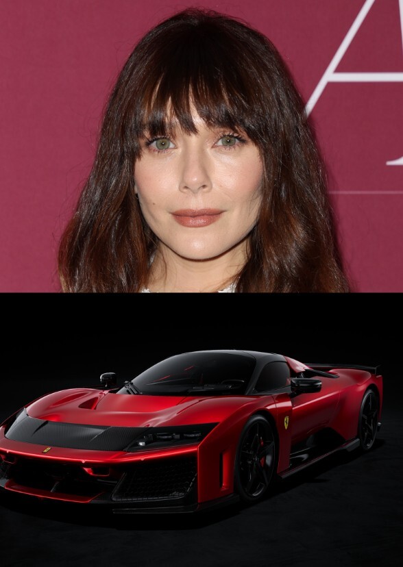What If Elizabeth Olsen Riding In Her Designed Red Ferrari F80 Fan ...